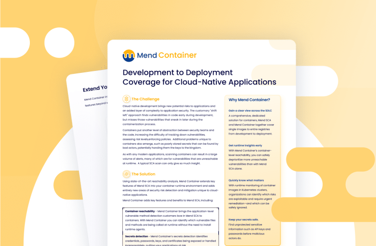 Mend Container: Secure Containerized Applications